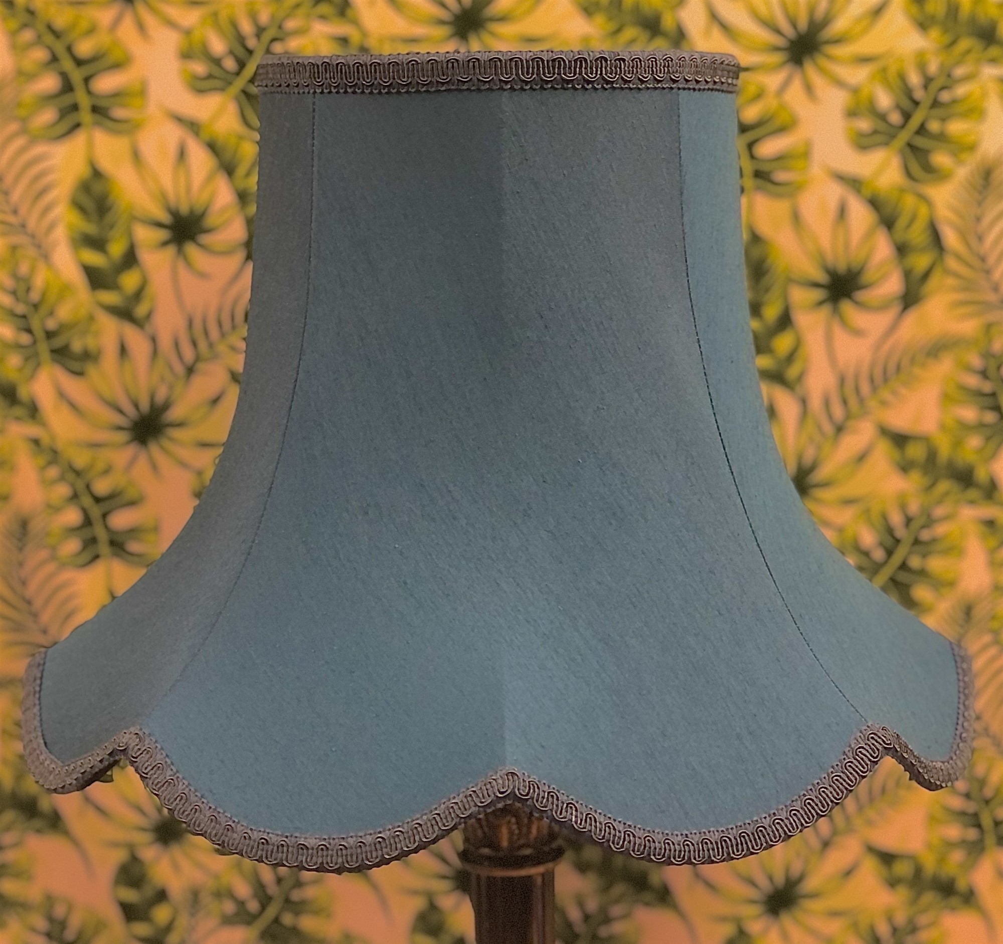 Slate Blue Modern Fabric Lampshades
