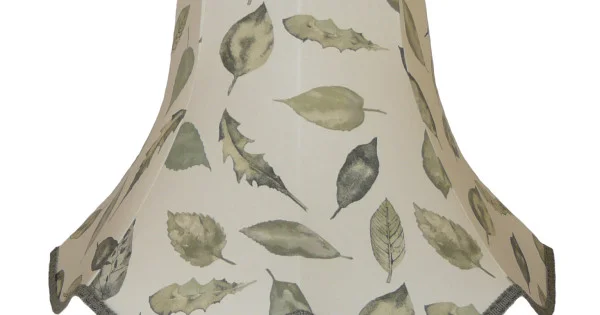 Autumn Leaf Modern Scalloped Fabric Lampshades