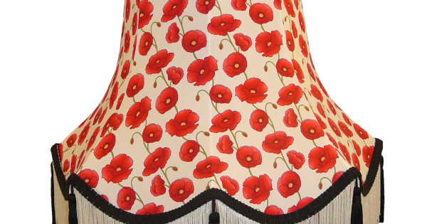 Cream Tassel Poppy Lampshade