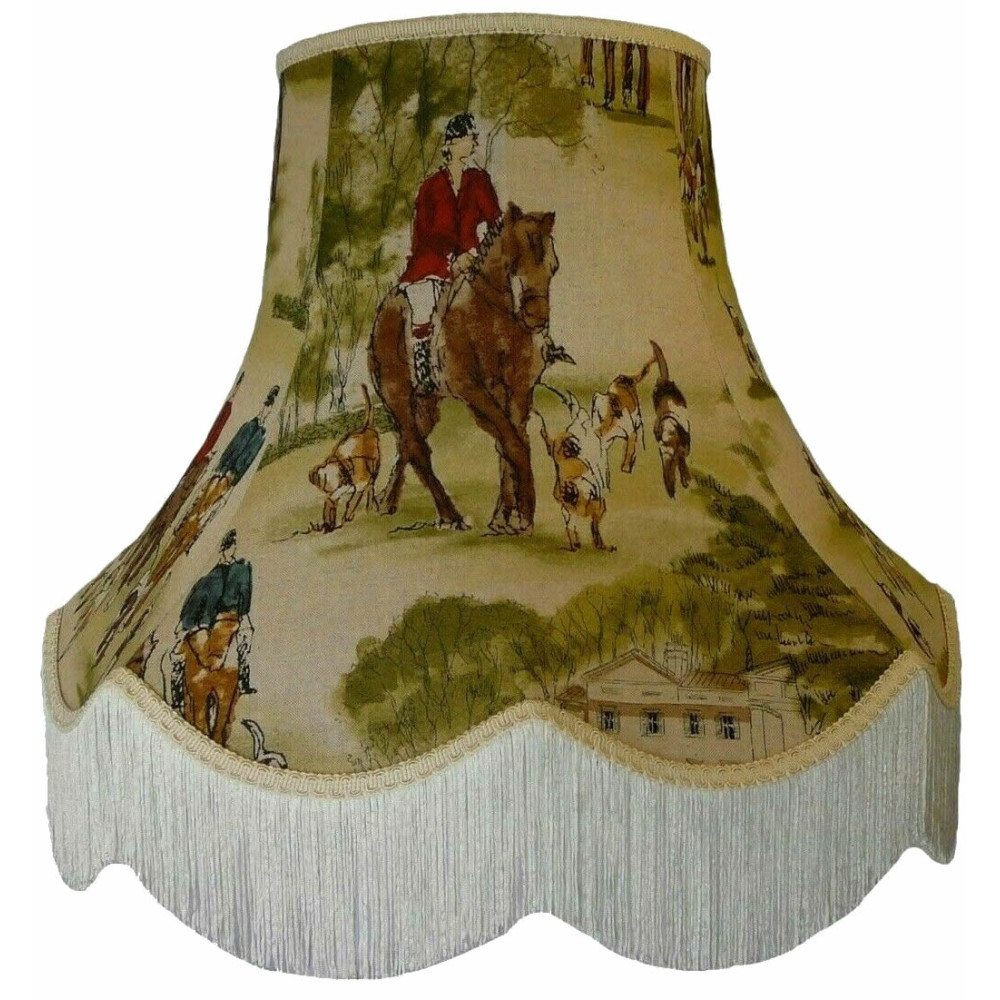Tally Ho Hunting Scene Fabric Lampshades