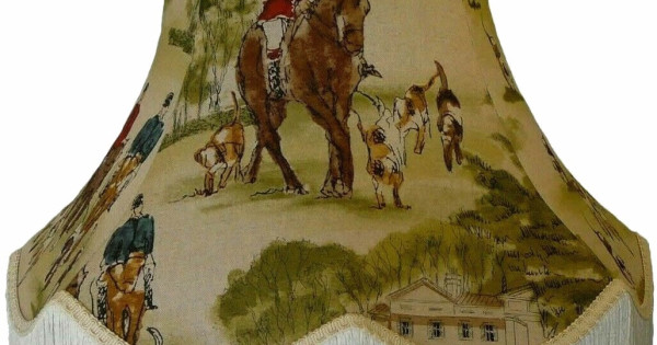 Tally Ho Hunting Scene Fabric Lampshades