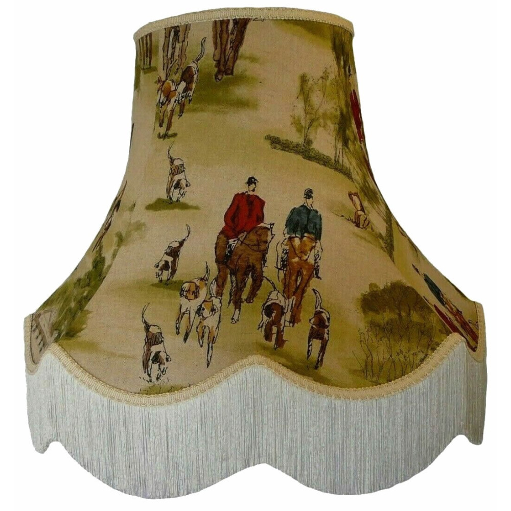 Tally Ho Hunting Scene Fabric Lampshades