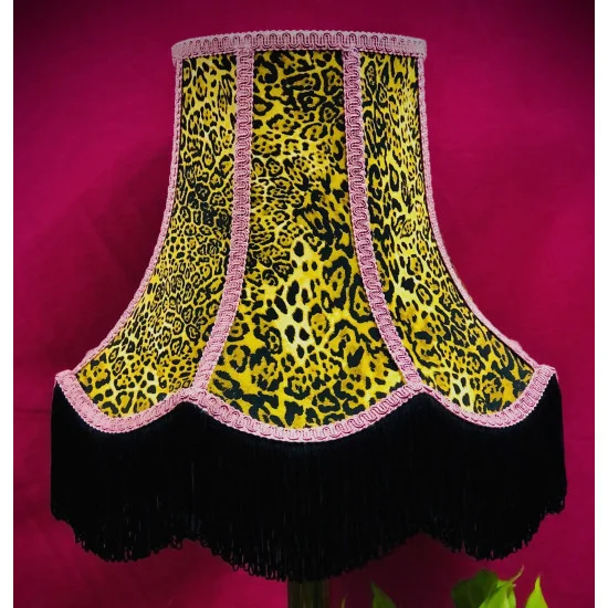 Leopard Animal Print and Pink Fabric Lampshades