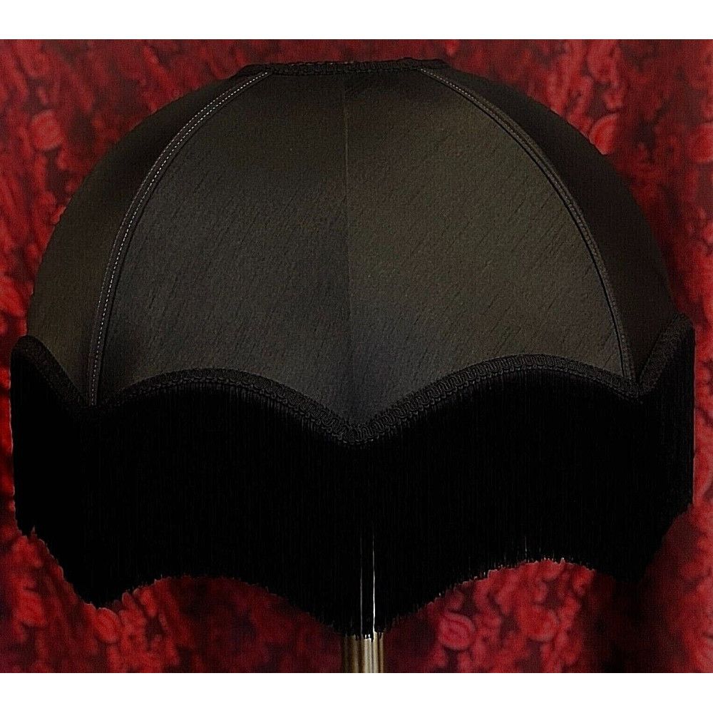 Black Inverted Dome Fabric Lampshade