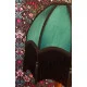 Holly Green and Black Parachute Dome Fabric Lampshade