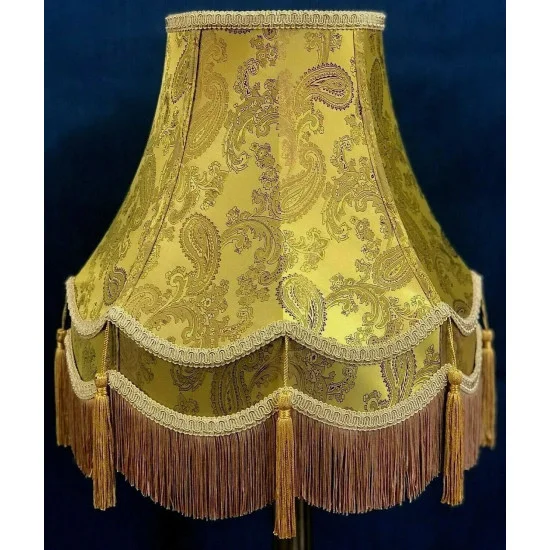 Paisley Jacquard Gold Gallery Fabric Lampshade