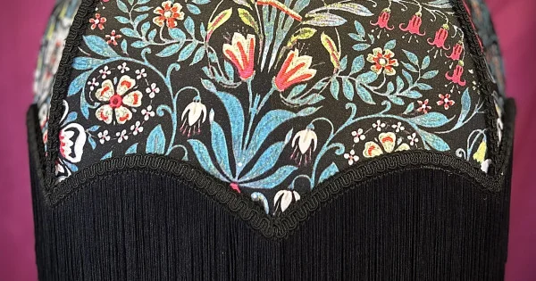 William Morris Black Parachute Dome Lampshade
