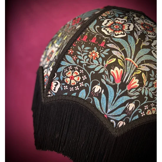 William Morris Black Parachute Dome Lampshade