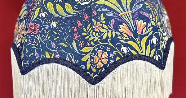William Morris Blue Parachute Dome Fabric Lampshade