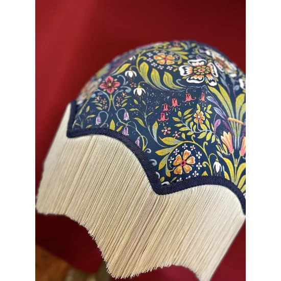 William Morris Blue Parachute Dome Fabric Lampshade