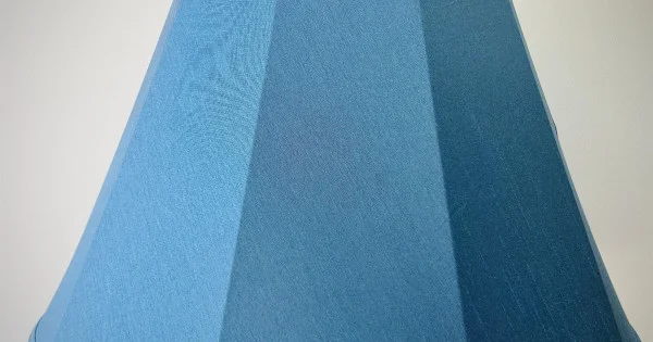 Slate Blue Contemporary Fabric Lampshade