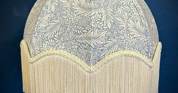 William Morris Larkspur Azure Cream Parachute Dome Fabric Lampshade