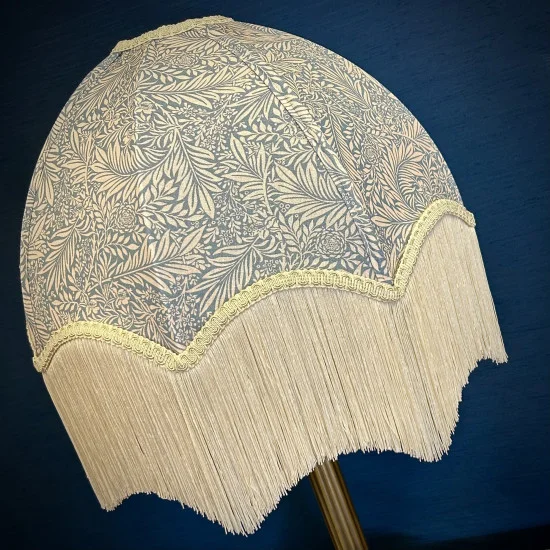 William Morris Larkspur Azure Cream Parachute Dome Fabric Lampshade