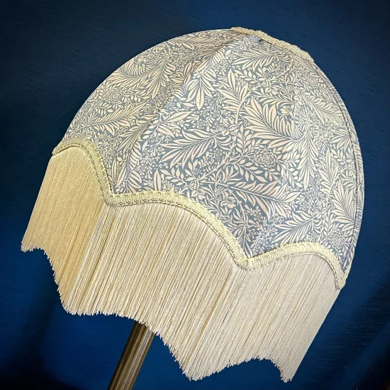 William Morris Larkspur Azure Cream Parachute Dome Fabric Lampshade