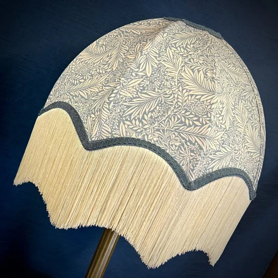 William Morris Larkspur Azure Slate Parachute Dome Fabric Lampshade
